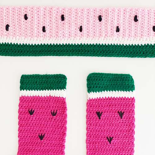 Ravelry: Summer Watermelon Fruit Food Scarf pattern by Michael Hon