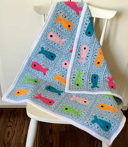 Ravelry: Fishy Little Baby Blanket pattern by Sonja Hood