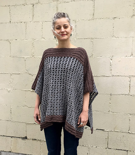 Ravelry: Easy-Peasy Two Rectangle Poncho pattern by Sonja Hood