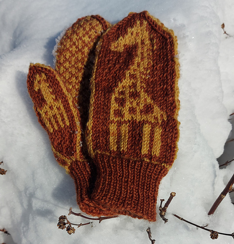 Ravelry: George Giraffe Mitten pattern by Sharon Oliveira