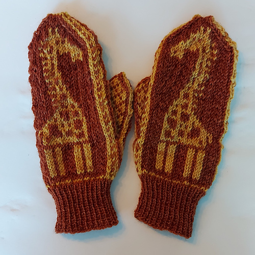 Ravelry: George Giraffe Mitten pattern by Sharon Oliveira