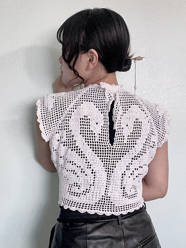 Ravelry: Filet Crochet Swan Top pattern by Knitra