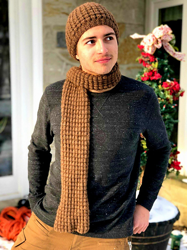 Ravelry: Drop Stitch Hat and Scarf pattern by Kathy Zimmerman