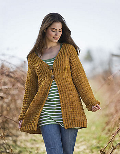 Ravelry: Waterlily Sideways Cardigan pattern by Kathy Zimmerman
