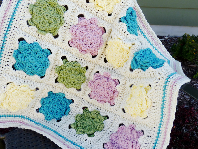 Ravelry: Flower Motif Blanket pattern by Kristi Simpson