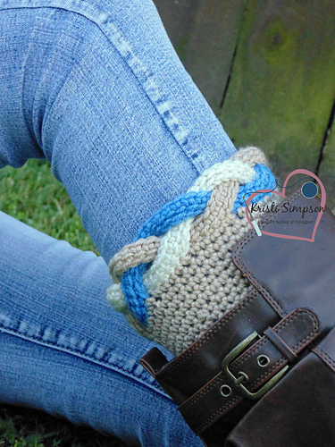 Ravelry: Woven Boot Cuffs pattern by Kristi Simpson