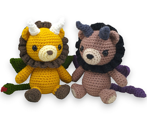 Ravelry: Cuddly Chimera and Manticore pattern by Kuebiko Krafts