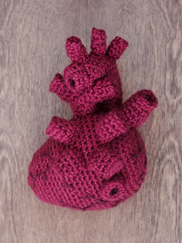 Anatomically correct heart. Pattern in comments : r/crochet