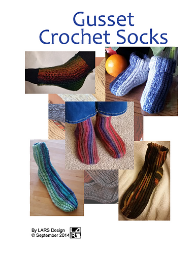 Ravelry: Crochet Gusset Socks pattern by Leslie Robinson-Stone