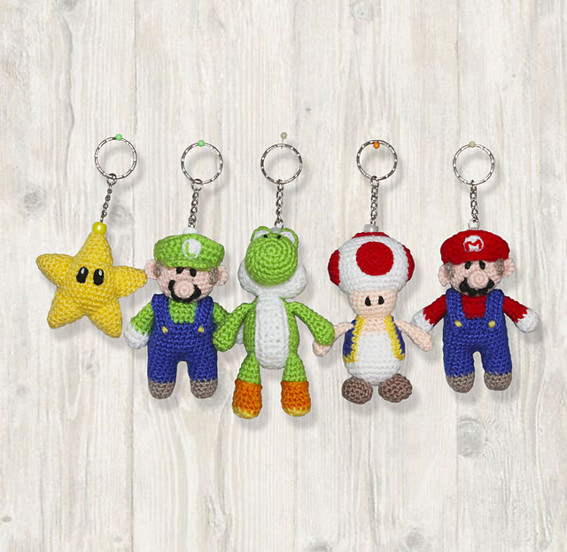 Ravelry: Mario Characters Key Chains pattern by Kristine Kuluka