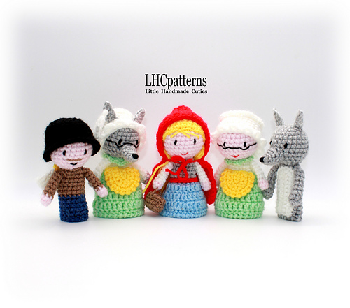 Ravelry: Little Red Riding Hood Finger Puppets pattern by Kristine Kuluka