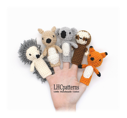 Ravelry: Animal - 2 Finger Puppets pattern by Kristine Kuluka