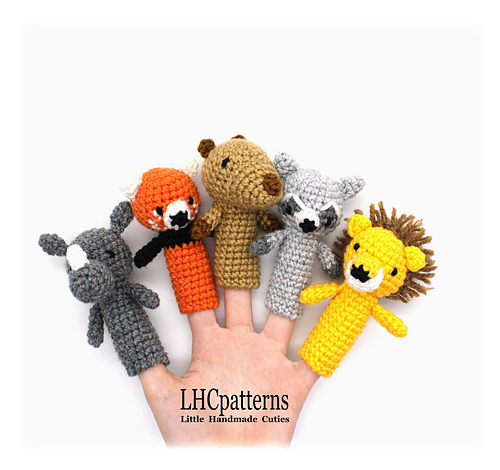 Ravelry: Animal - 2 Finger Puppets pattern by Kristine Kuluka