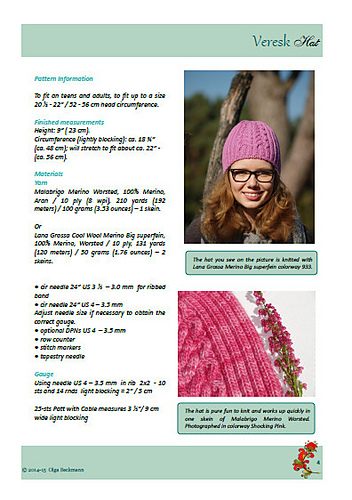 Ravelry: Veresk pattern by Olga Beckmann