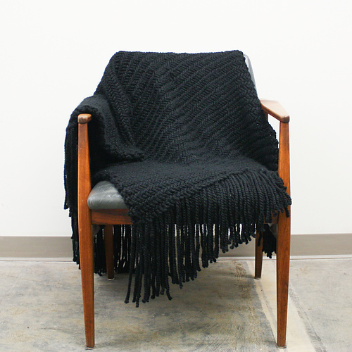Ravelry: Chunky Herringbone Blanket pattern by Alison Abbey