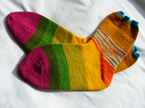 Ravelry: PrismaticSkye's Obnoxious WM Stripey Socks (4)