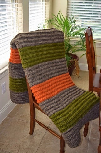Ravelry: LadyFoxbriar's Chunky Back Post Stitch Masculine Afghan Blanket