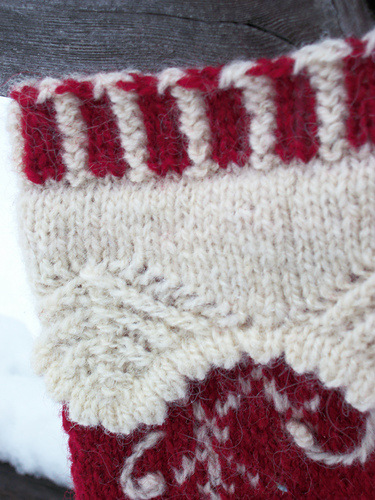 Ravelry: Snowkissed Heirloom Christmas stocking pattern by Jeanne Whiteside