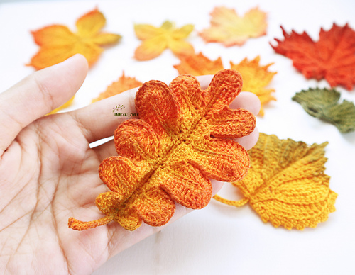 Ravelry: Oak autumn leaf pattern by Lala Nguyen