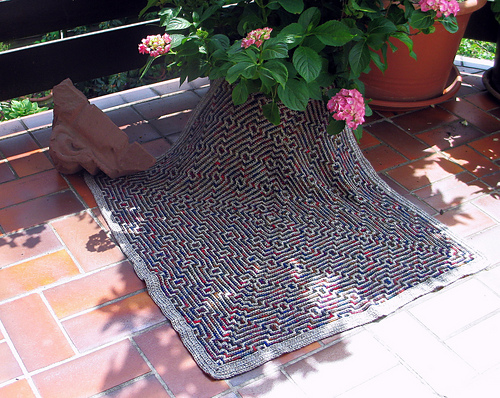 Ravelry: Mosaic Raspberry Pi Throw pattern by Tara Sensenbaugh