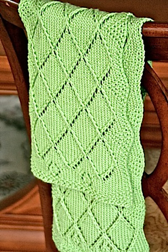 Ravelry: Raised Diamond Points Scarf, Shawl or Blanket pattern by Laura ...
