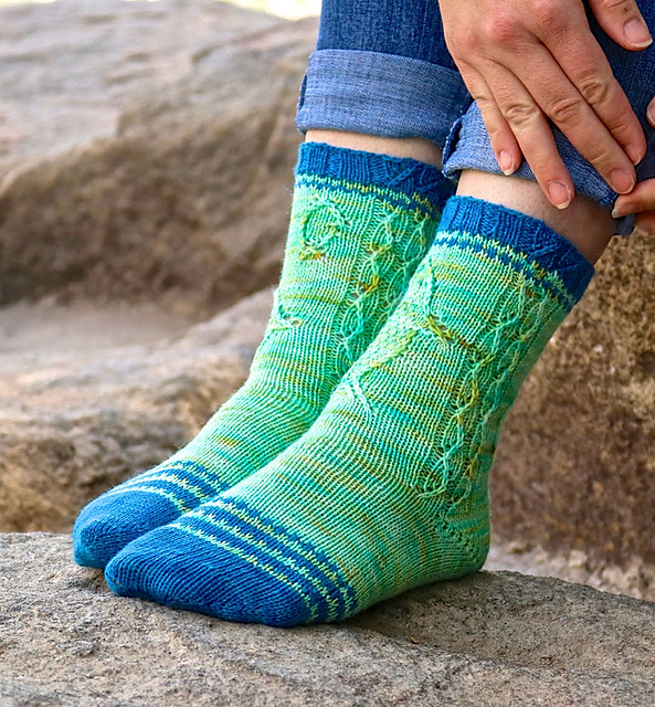 Ravelry: Shiver of Sharks Socks pattern by Laura Cunitz