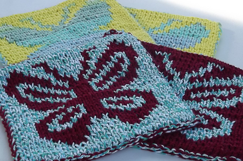 Ravelry: Double Knit Butterfly Hot Pad pattern by Lauras Knits