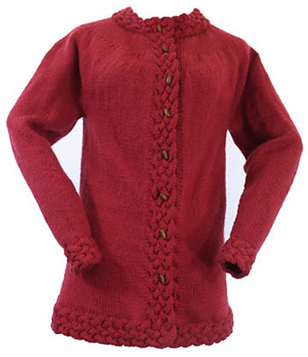 Ravelry: Celtic Braid Jacket pattern by Leslie Hamacher