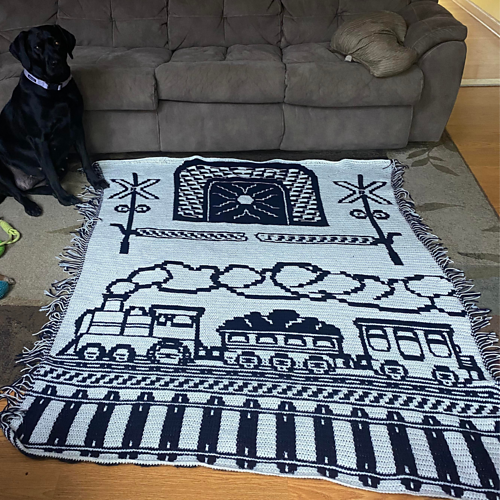 Ravelry: Doc's Railroad Train Mosaic Blanket pattern by Lynette Kosar
