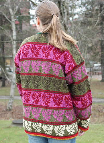 Ravelry: Leaf Stripe Cardigan with Velvet Trim (page 166) pattern by ...
