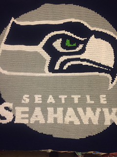Ravelry: Leafmotif's Seahawks afghan