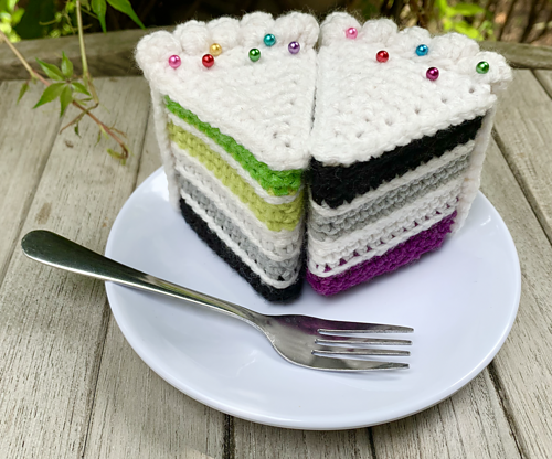 Ravelry: LGBTQIA+ Pride Cake Slices pattern by Grace Grommes