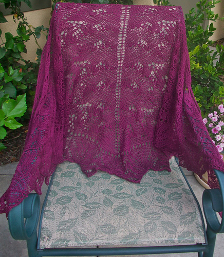 Ravelry: Sugar Plum Swirl Triangular Shawl pattern by Pam Jemelian