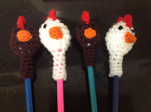 Ravelry: Chicken Pencil Topper pattern by Selena Lazarus