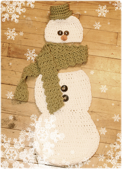 Ravelry: 3D SnowMan Cocoon pattern by Meghan Candler