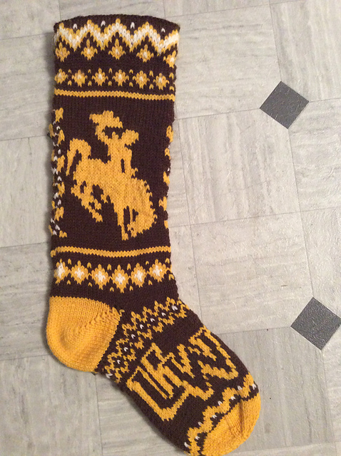 Ravelry: University of Wyoming Christmas Stocking Kit pattern by ...