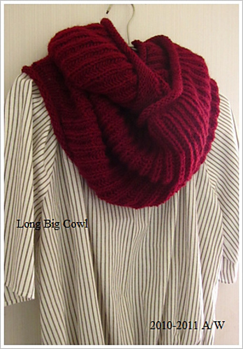 Ravelry: Long Big Cowl pattern by Natsumi Unno