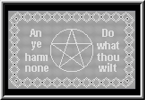 Ravelry: Wiccan Rede (pentagram) pattern by Jacqueline Bartee