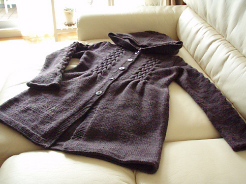 Ravelry: Handknitlife's Smocked Cable Coat 2