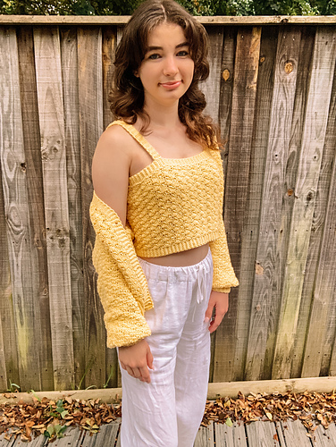 Ravelry: Conch Cardigan/Top Set pattern by Zara Lily Purl Design