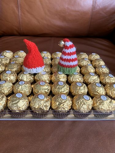 Ravelry: Mini Santa Hat & Elf Hat ~ for Ferrero Rocher pattern by ...