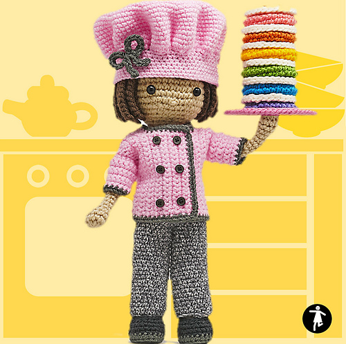 Ravelry: Chef Charlotte Doll pattern by Linda Wright - Lindaloo Enterprises