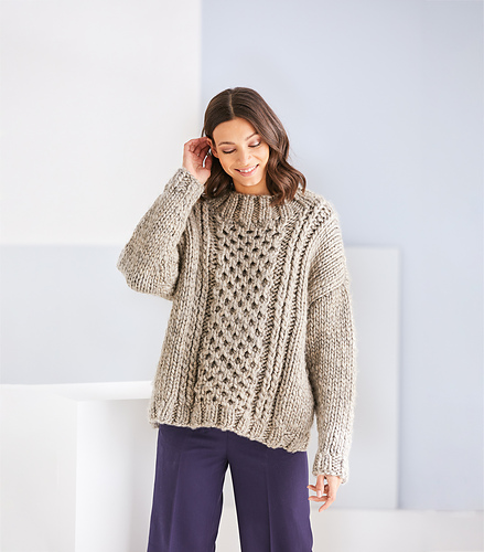 Ravelry: Cable Panel Sweater 10190 pattern by Sirdar