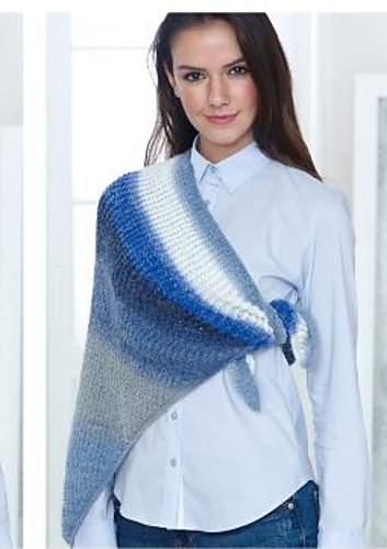 Ravelry: Free Lace Triangle Wrap / Shawl pattern by King Cole Ltd