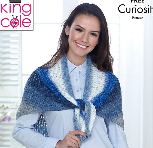 Ravelry: Free Lace Triangle Wrap / Shawl pattern by King Cole Ltd