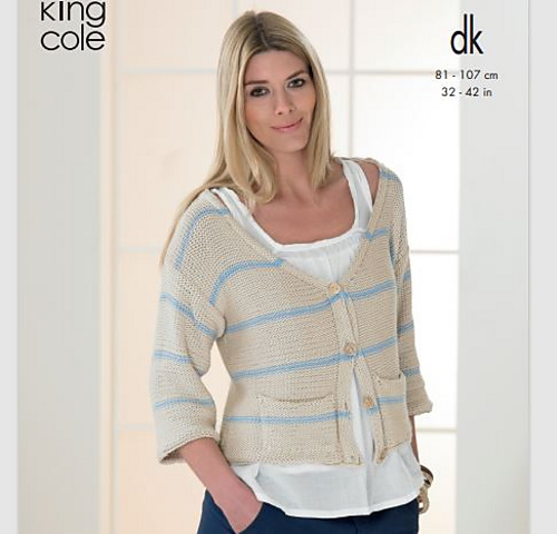 Ravelry: 3737 Sweater and Cardigan pattern by King Cole Ltd