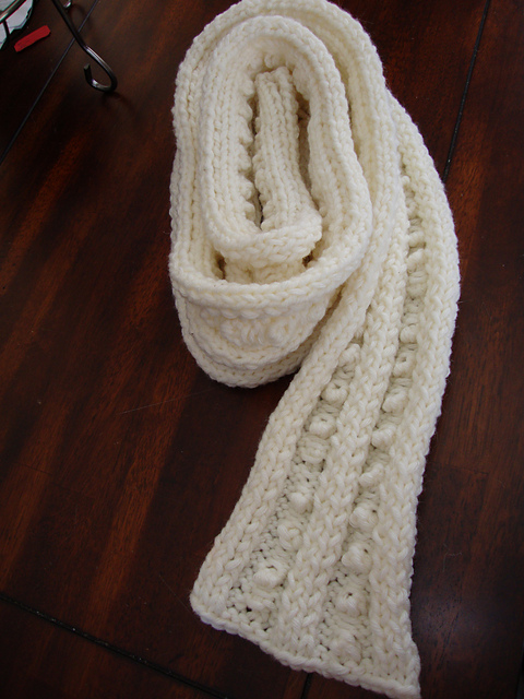 Ravelry: Easy Bobble Scarf pattern by Linda Hurst