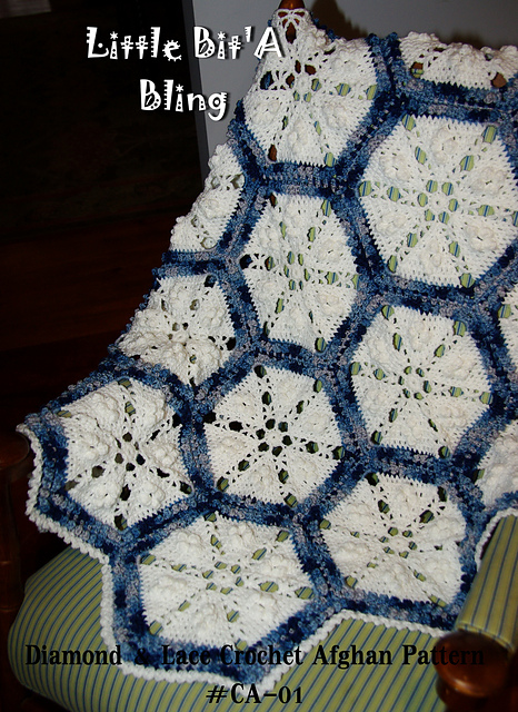 Ravelry: Diamonds & Lace Crochet Afghan Pattern #CA-01 pattern by ... Ravelry: Diamonds & Lace Crochet Afghan Pattern #CA-01 pattern by ...