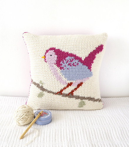 Ravelry: Bird Cushion pattern by Little Doolally