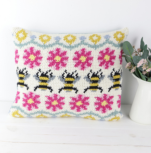 Ravelry: Busy Bee Fair Isle Cushion pattern by Little Doolally